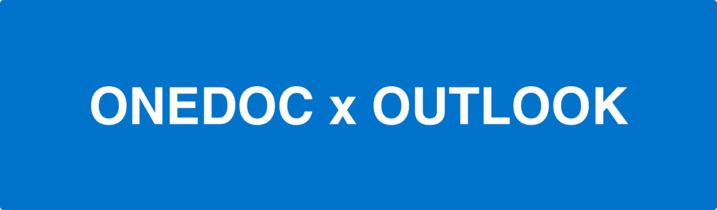 Synchronizing your Outlook software with OneDoc Pro